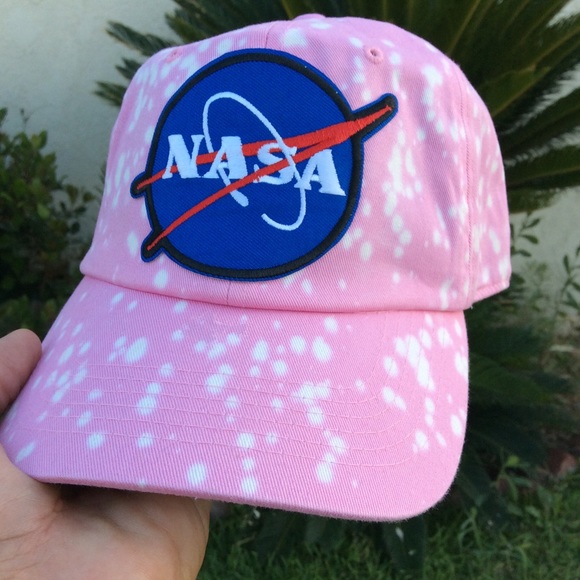 Accessories | Pink Bleached Nasa Dad Hat Nwt | Poshmark